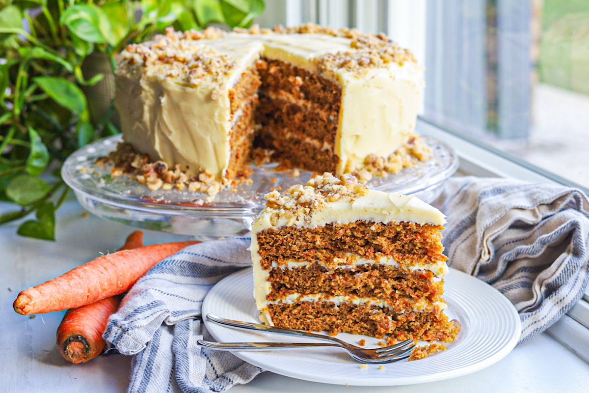 The Best Sourdough Carrot Cake with Cream Cheese Frosting - Simple is ...