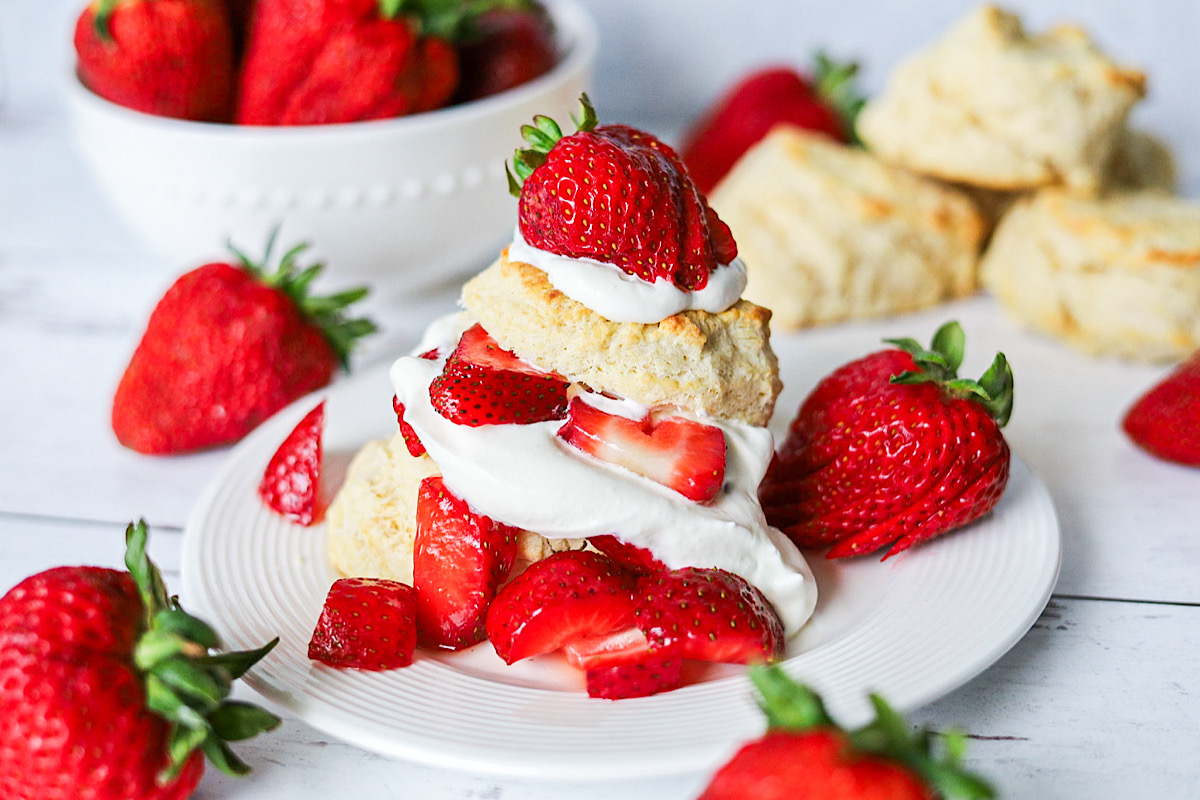 Quick Strawberry Shortcake Made with Biscuits - Simple is Gourmet